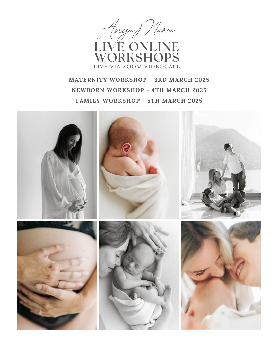 LIVE Online Workshops - MARCH 2025 - Sunshine Coast Newborn, Family ...